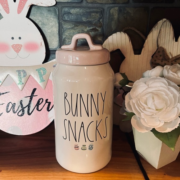 Rae Dunn | Kitchen | Rae Dunn Easter Snacks Watercolor Egg Canister ...